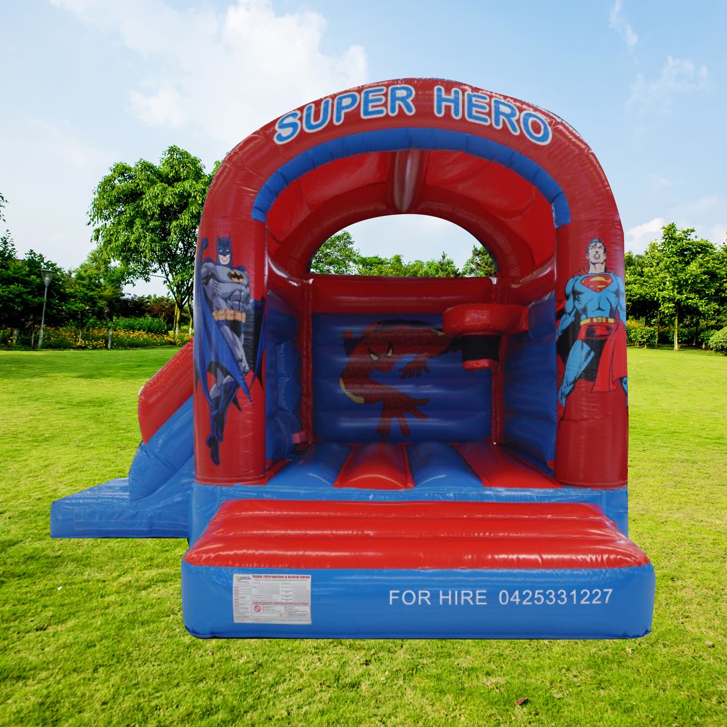 3 in 1 Superhero Castle | Jumping Castles | Jumping Rascals