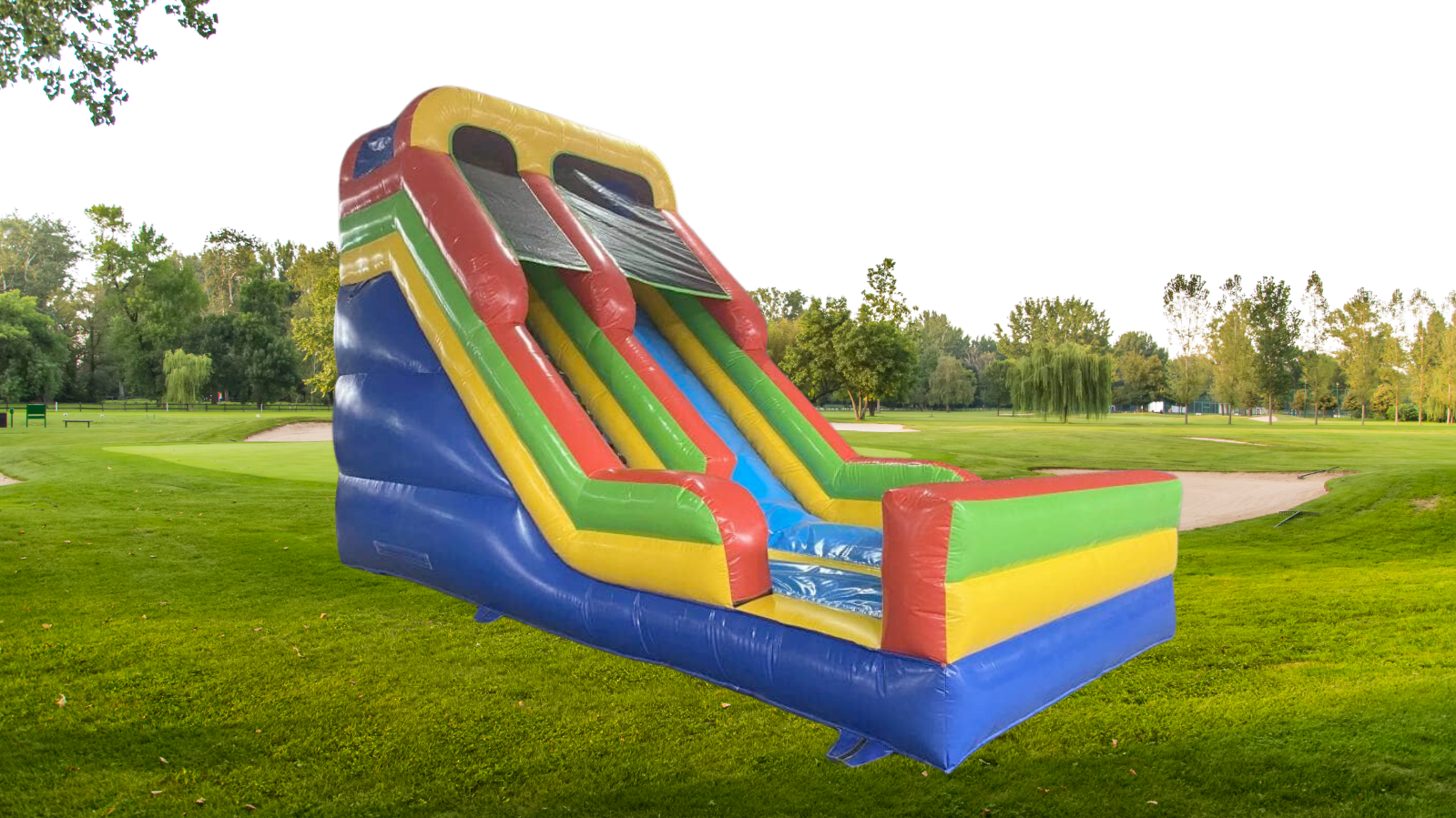 Rainbow Slide Jumping Castle Hire | Jumping Rascals